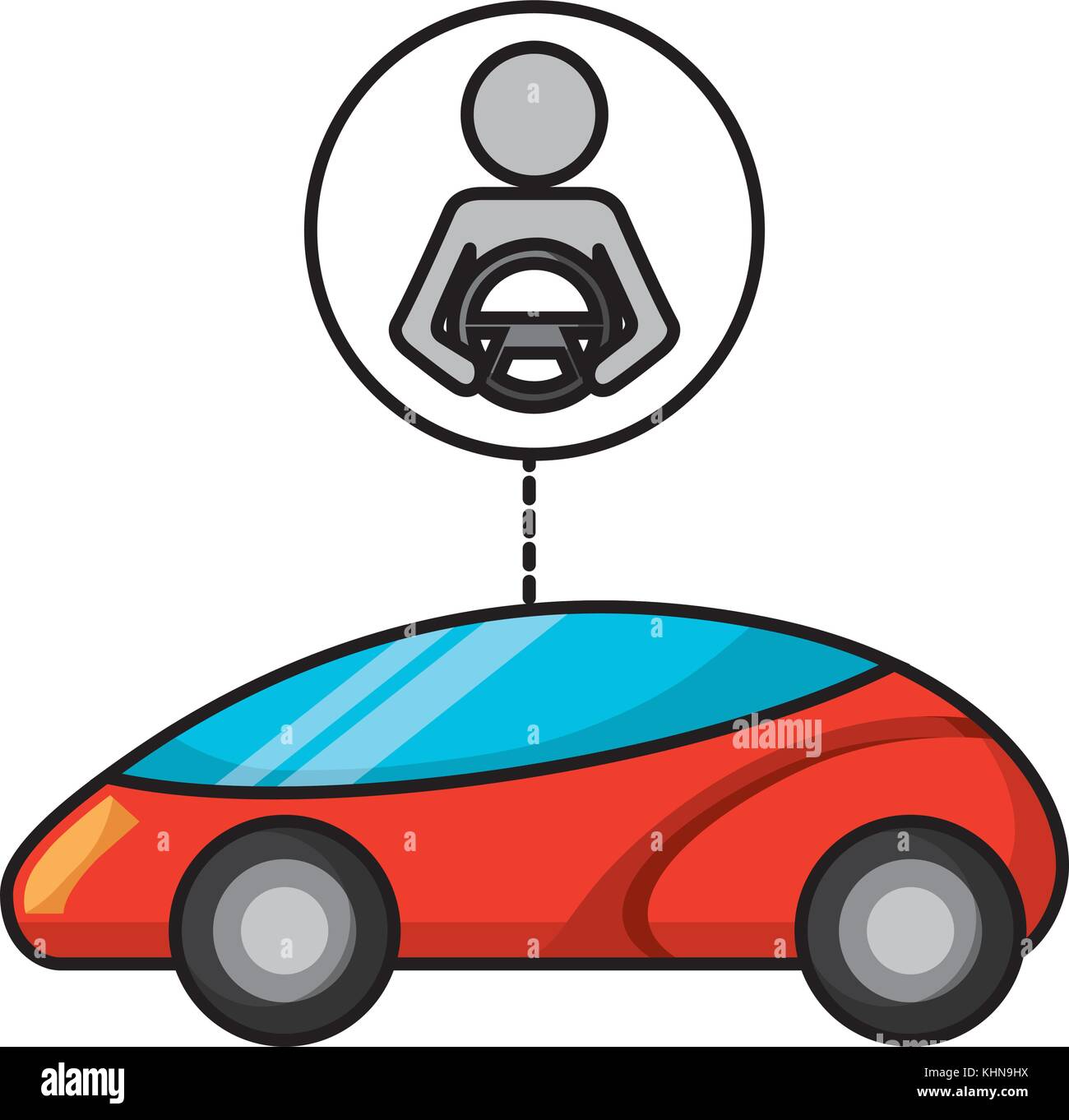 smart or intelligent car driver autonomous futuristic technology Stock ...