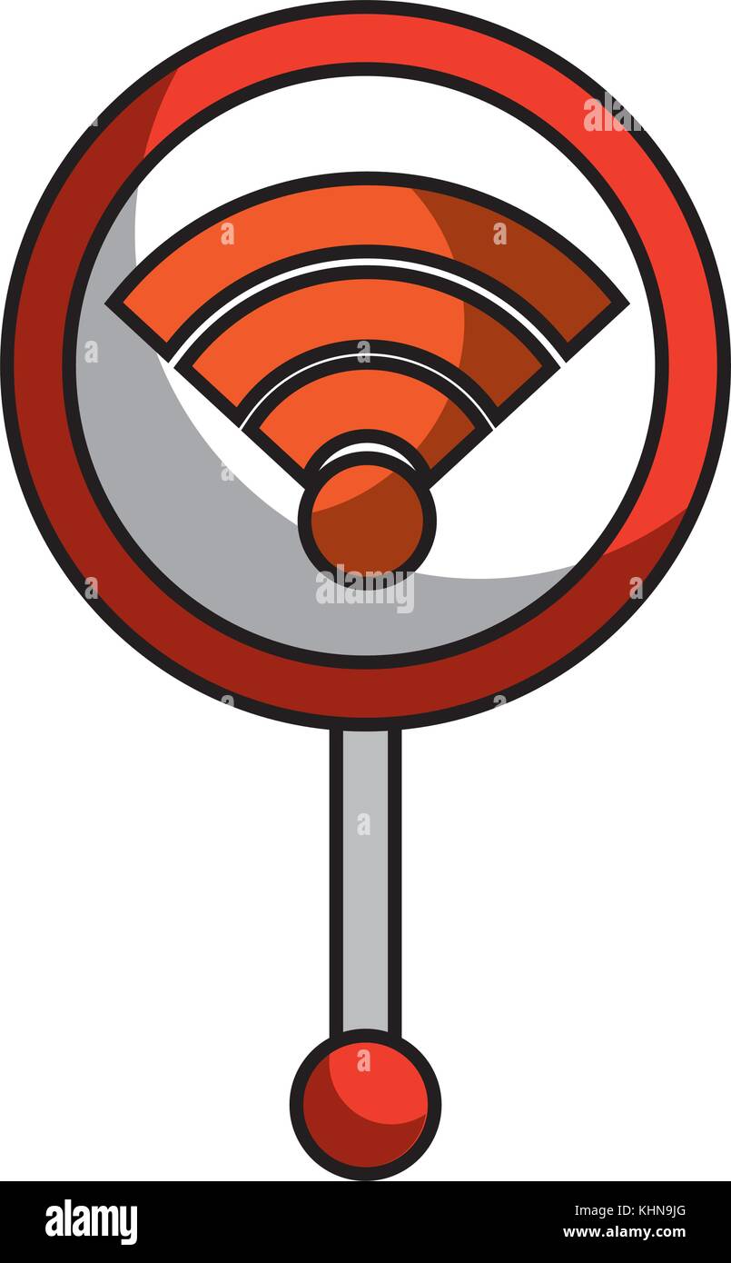 gps navigation pointer map wifi internet signal Stock Vector Image ...