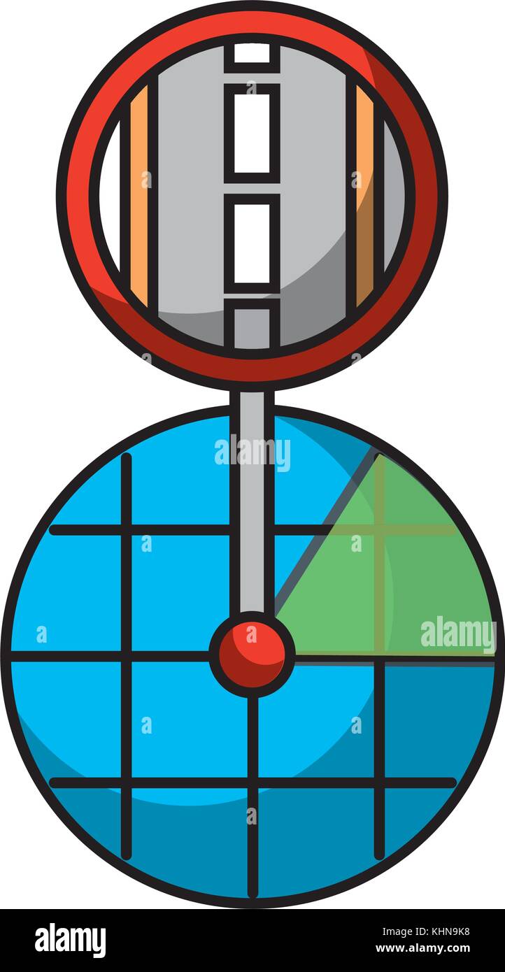 gps navigation screen pointer map road Stock Vector Image & Art - Alamy