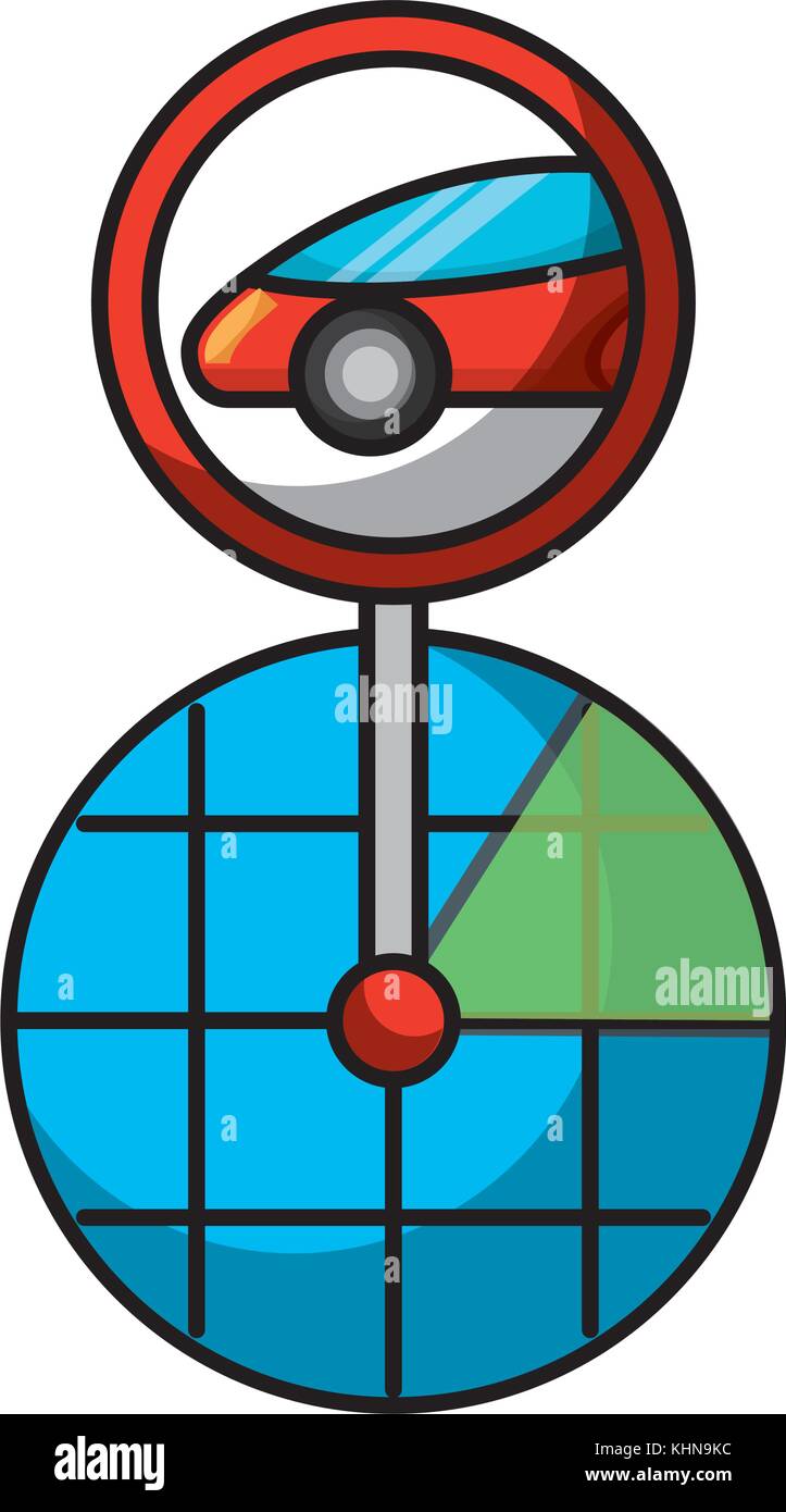 gps navigation screen pointer map car vehicle Stock Vector Image & Art ...