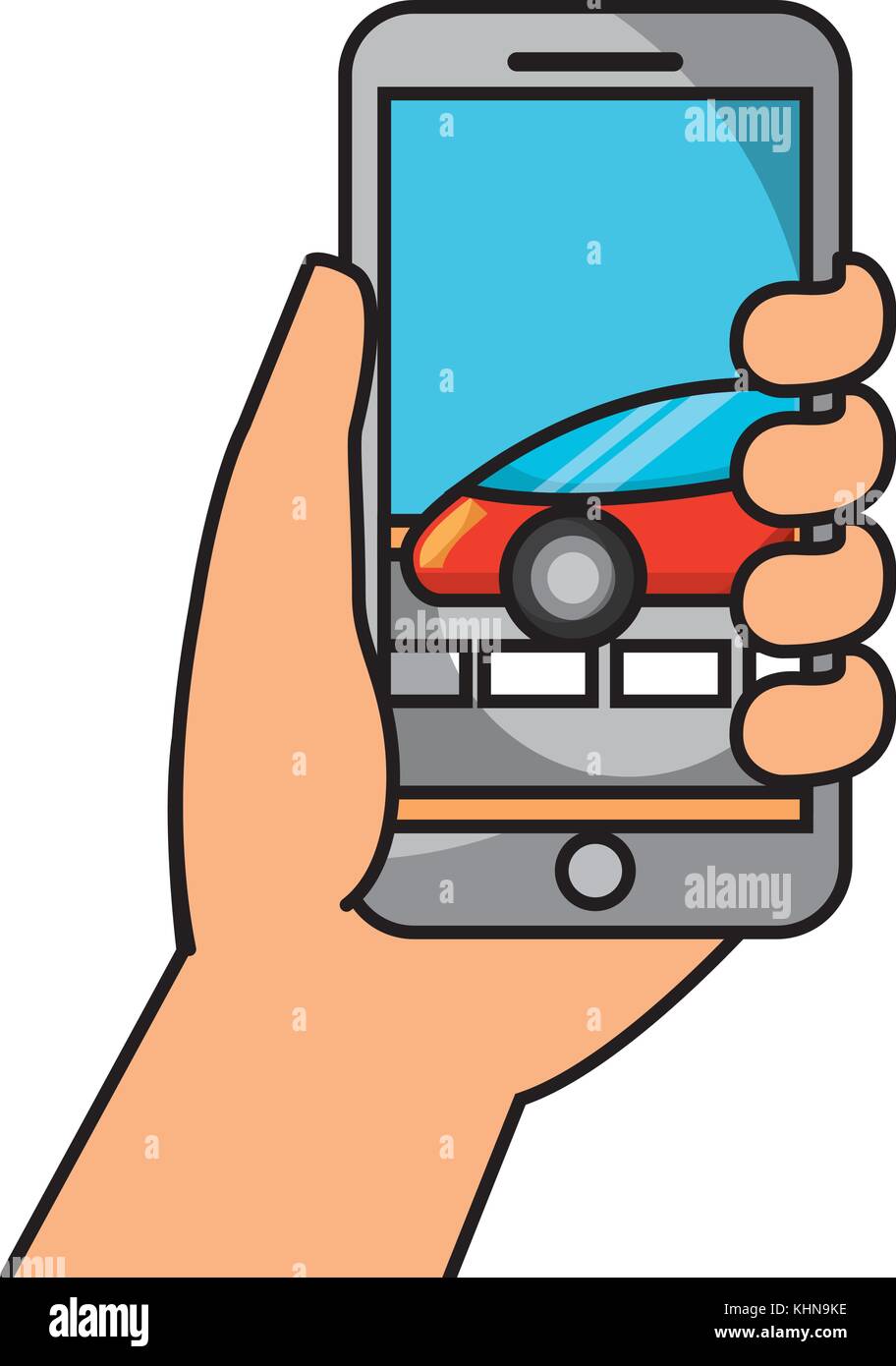 Man driving mobile phone Stock Vector Images - Alamy
