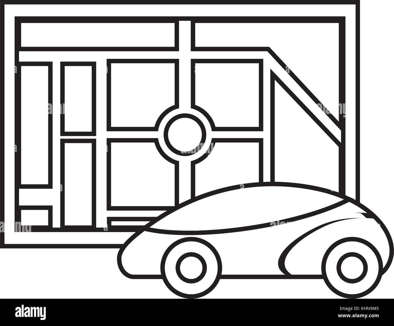 map navigation car autonomous web application Stock Vector Image & Art ...