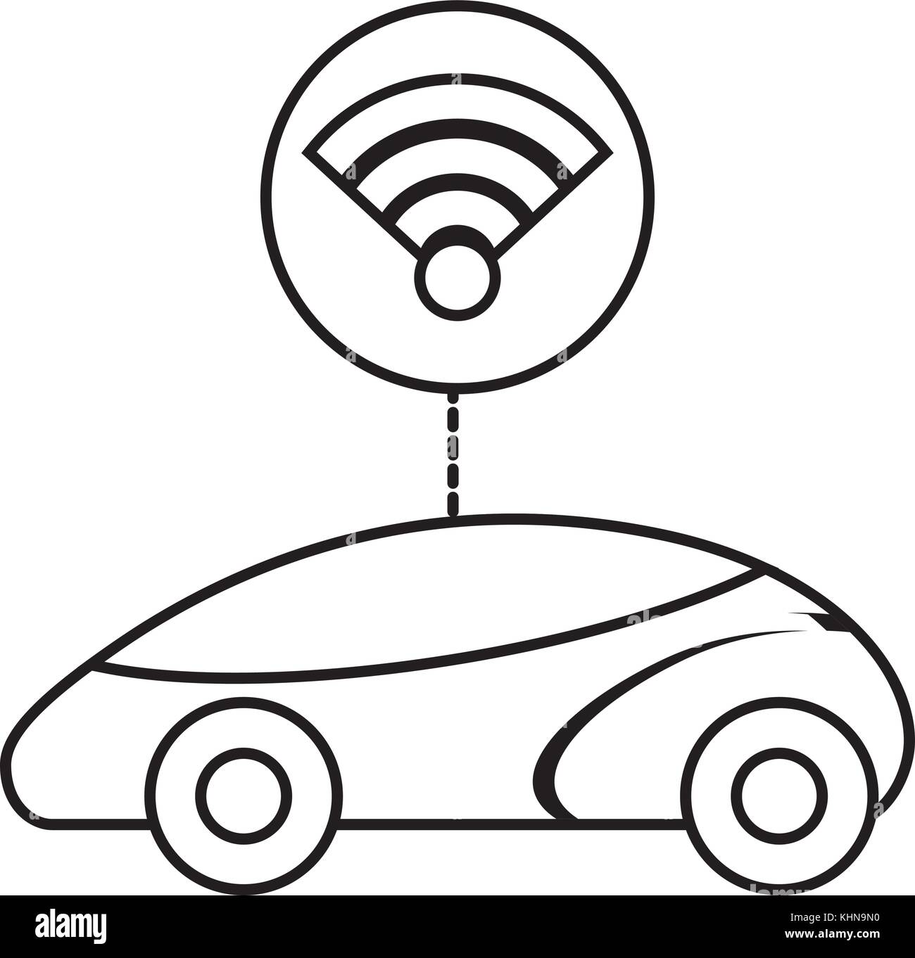smart or intelligent car connection wifi technology Stock Vector Image ...