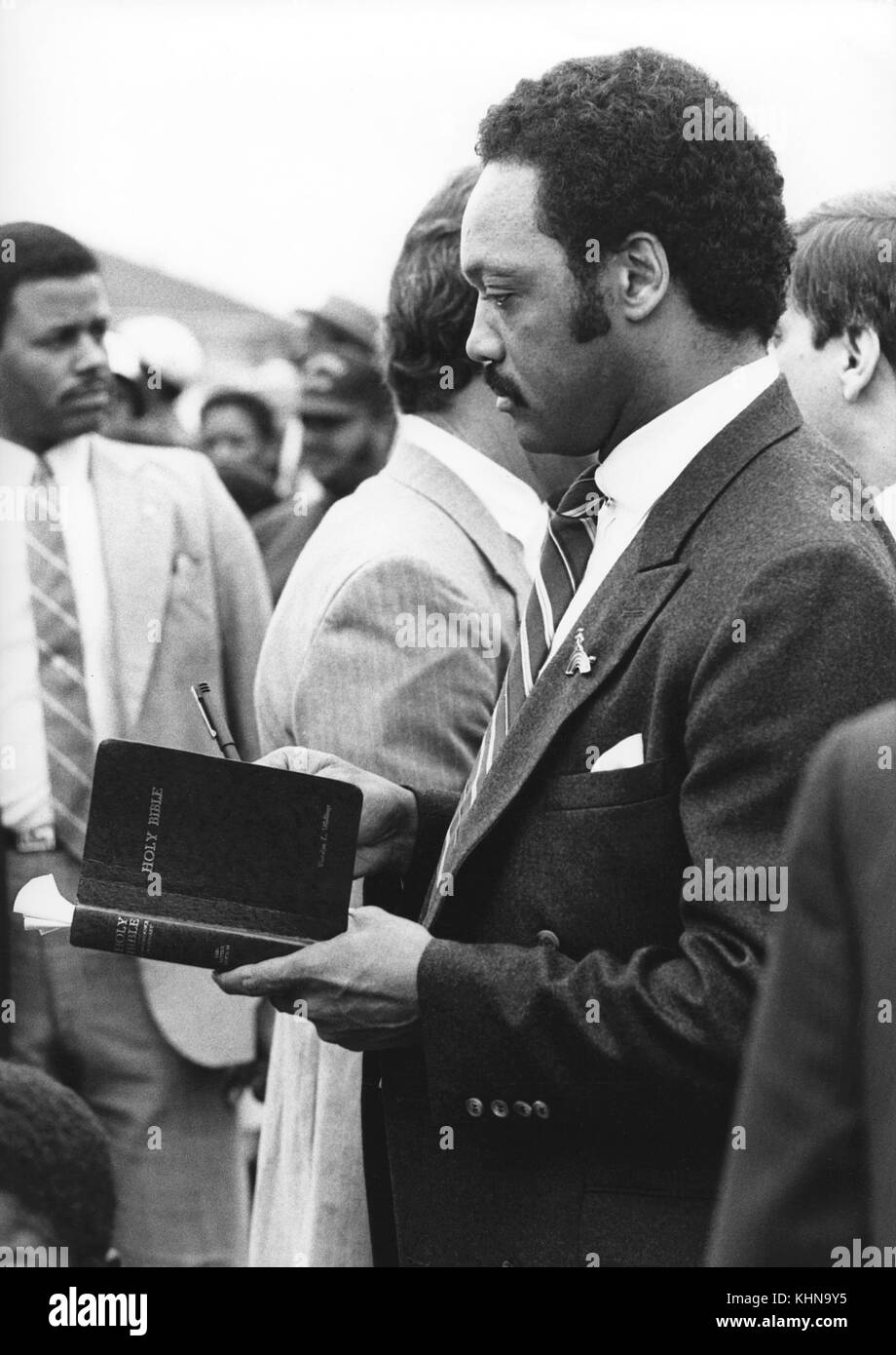 Jesse Jackson campaigns during his 1984 bid for President of the United ...