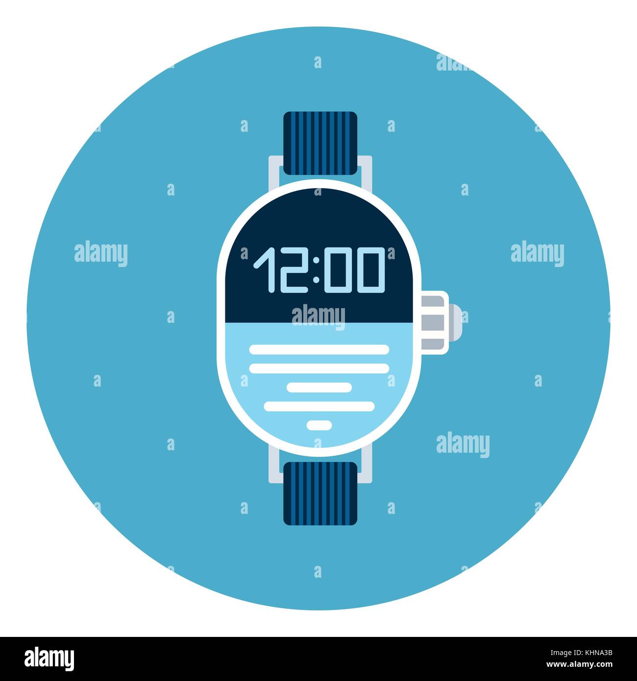 Blue vector clock digital Cut Out Stock Images & Pictures - Alamy