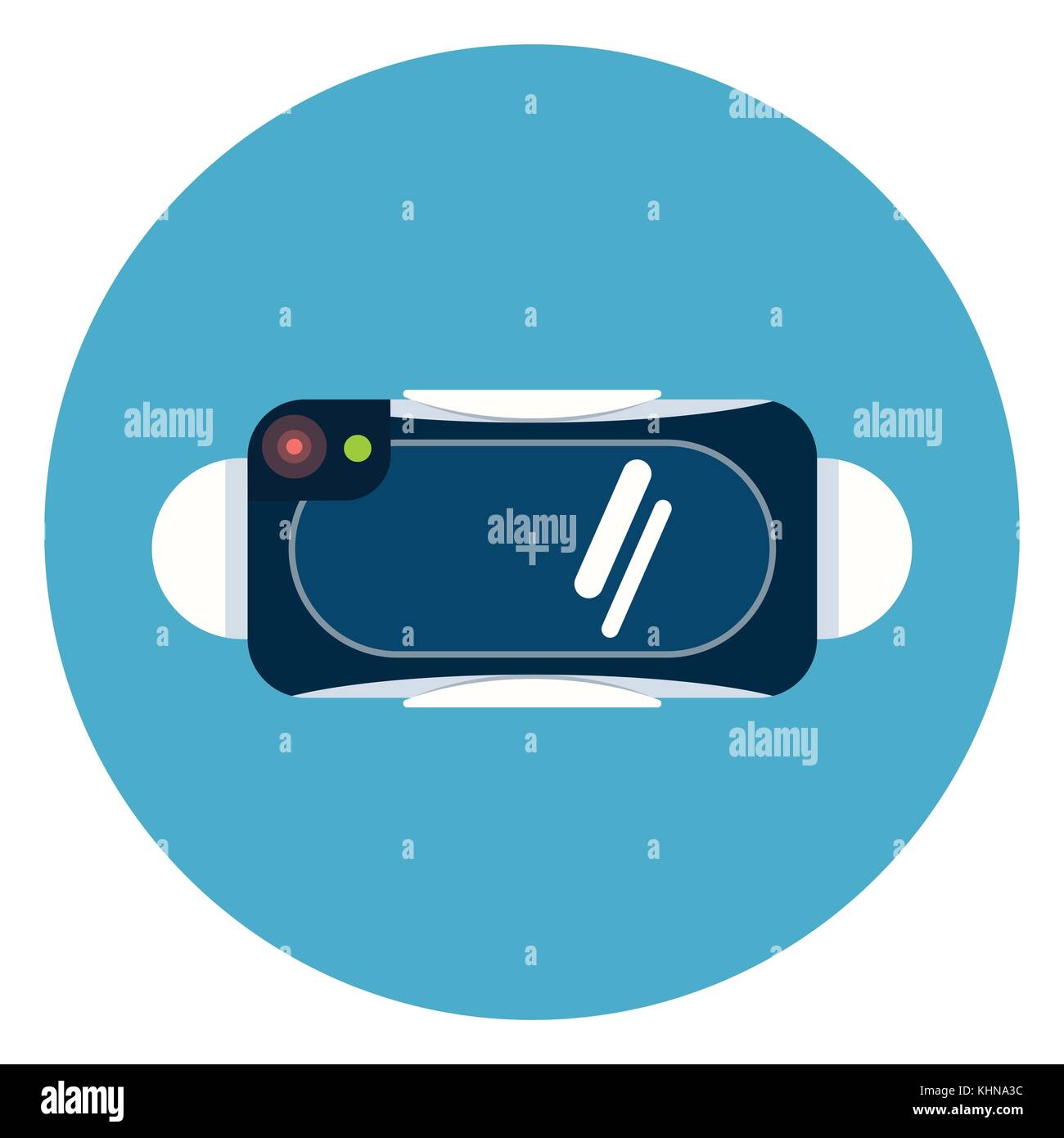 Cyber goggles and white background Stock Vector Images - Alamy