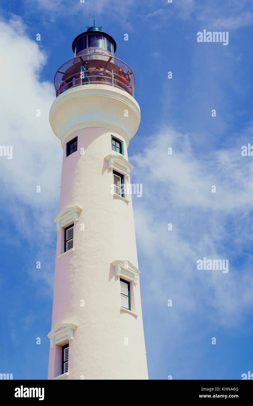 Aruba California Island Lighthouse tourist view against blue sky Stock ...