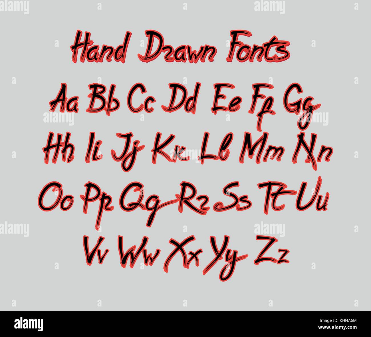 Vector Alphabet. Exclusive Custom Letters. Lettering and Custom ...