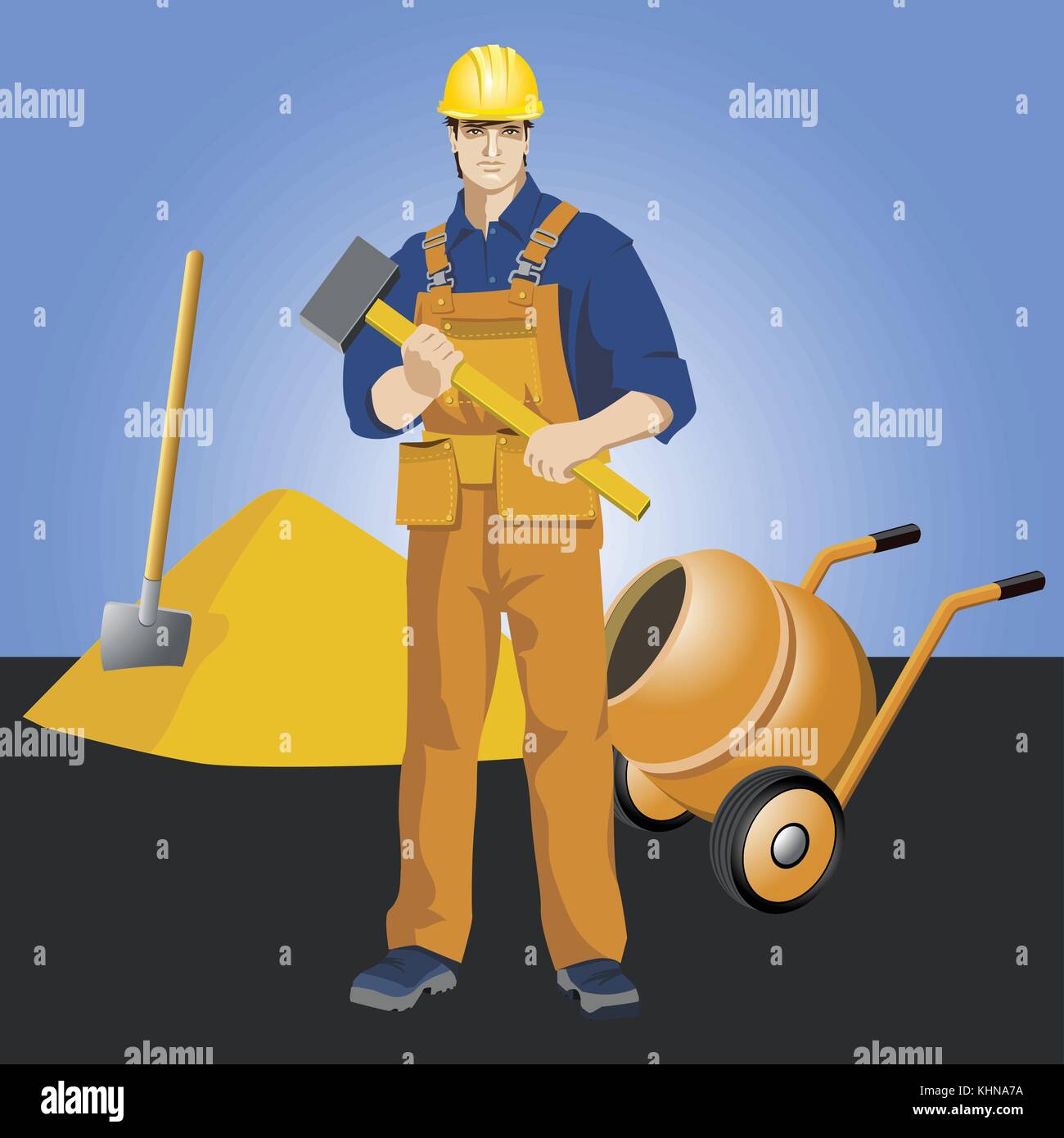 Hammer illustration hi-res stock photography and images - Alamy