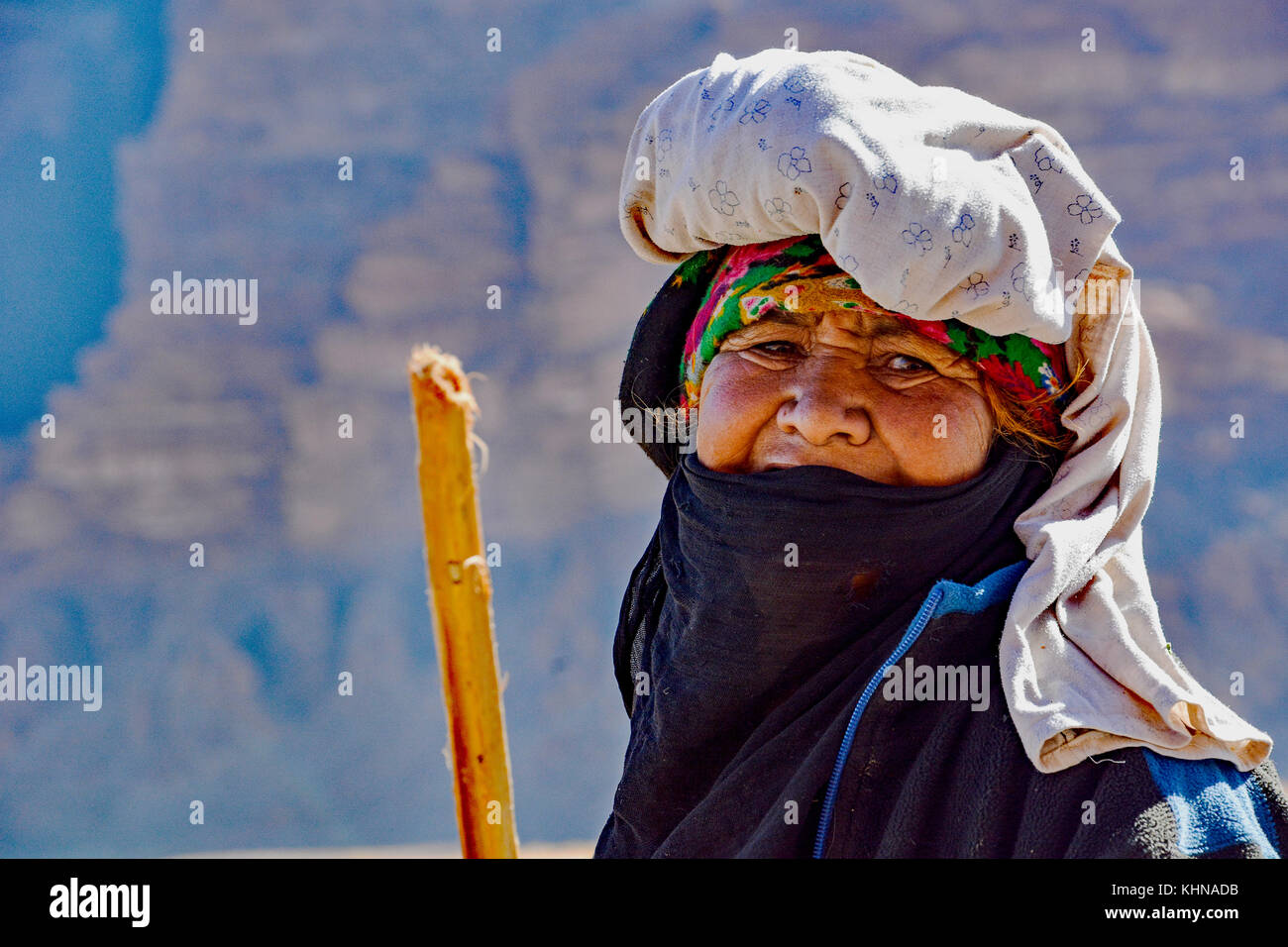 Woman shepherd near Wadi Rum, south Jordan. She wanted money first ...