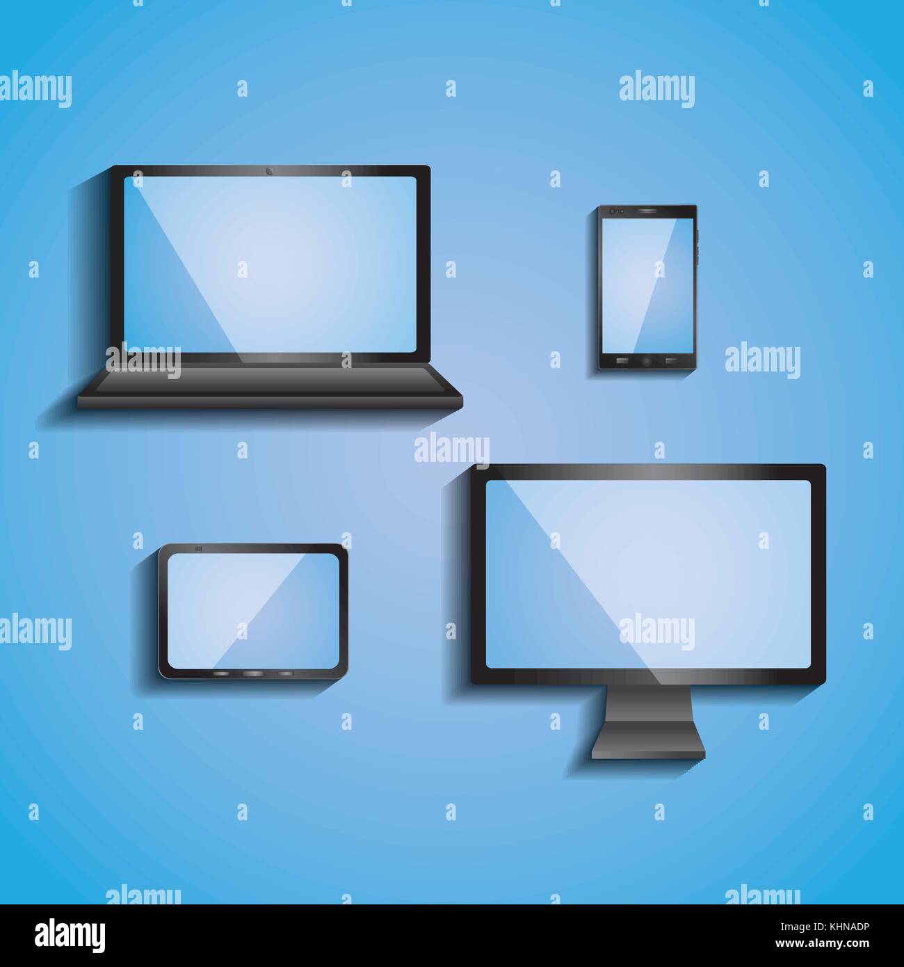 Digital screens blank Stock Vector Images - Alamy