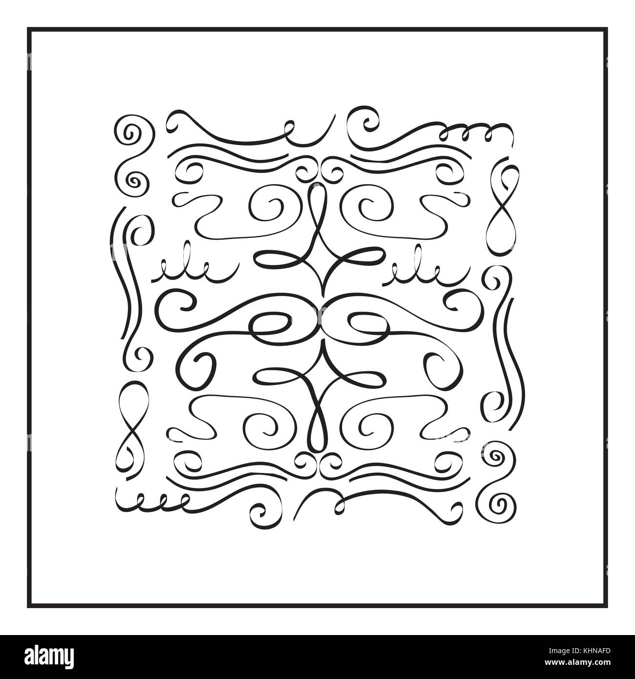 vintage element and page decoration ornate scroll Stock Vector Image ...