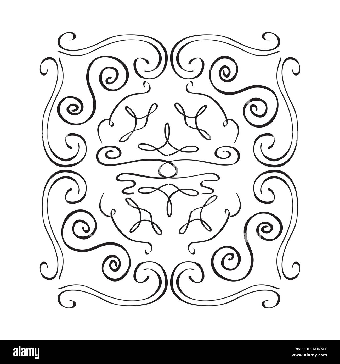 vintage element and page decoration ornate scroll Stock Vector Image ...
