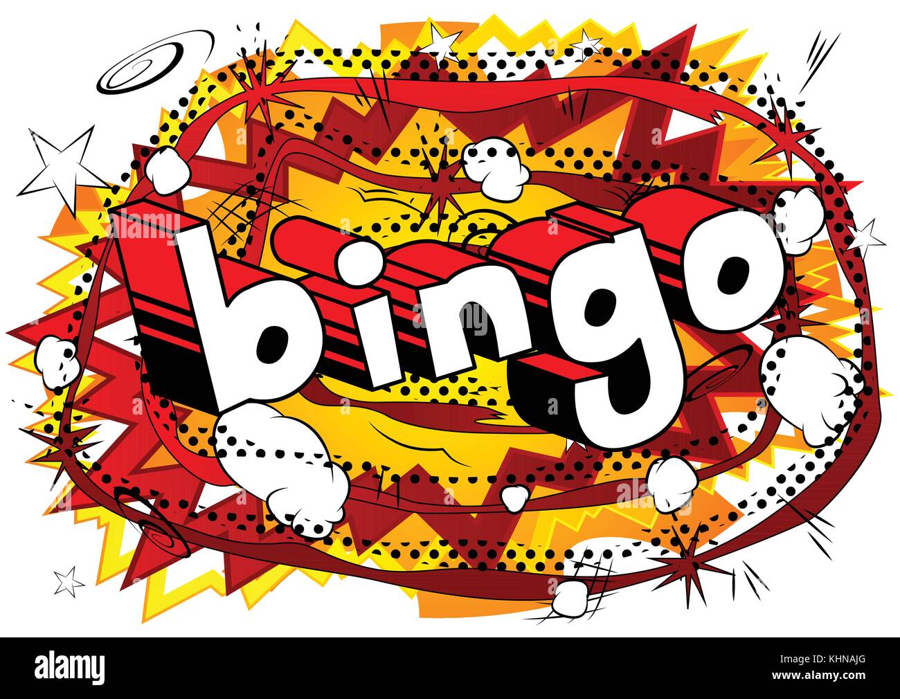 Bingo - Comic book style word on abstract background Stock Vector Image ...