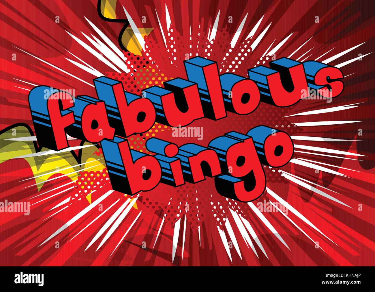 Fabulous Bingo - Comic book style word on abstract background Stock ...