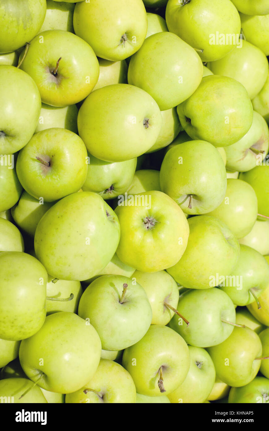 Background of green yellow apples Stock Photo - Alamy