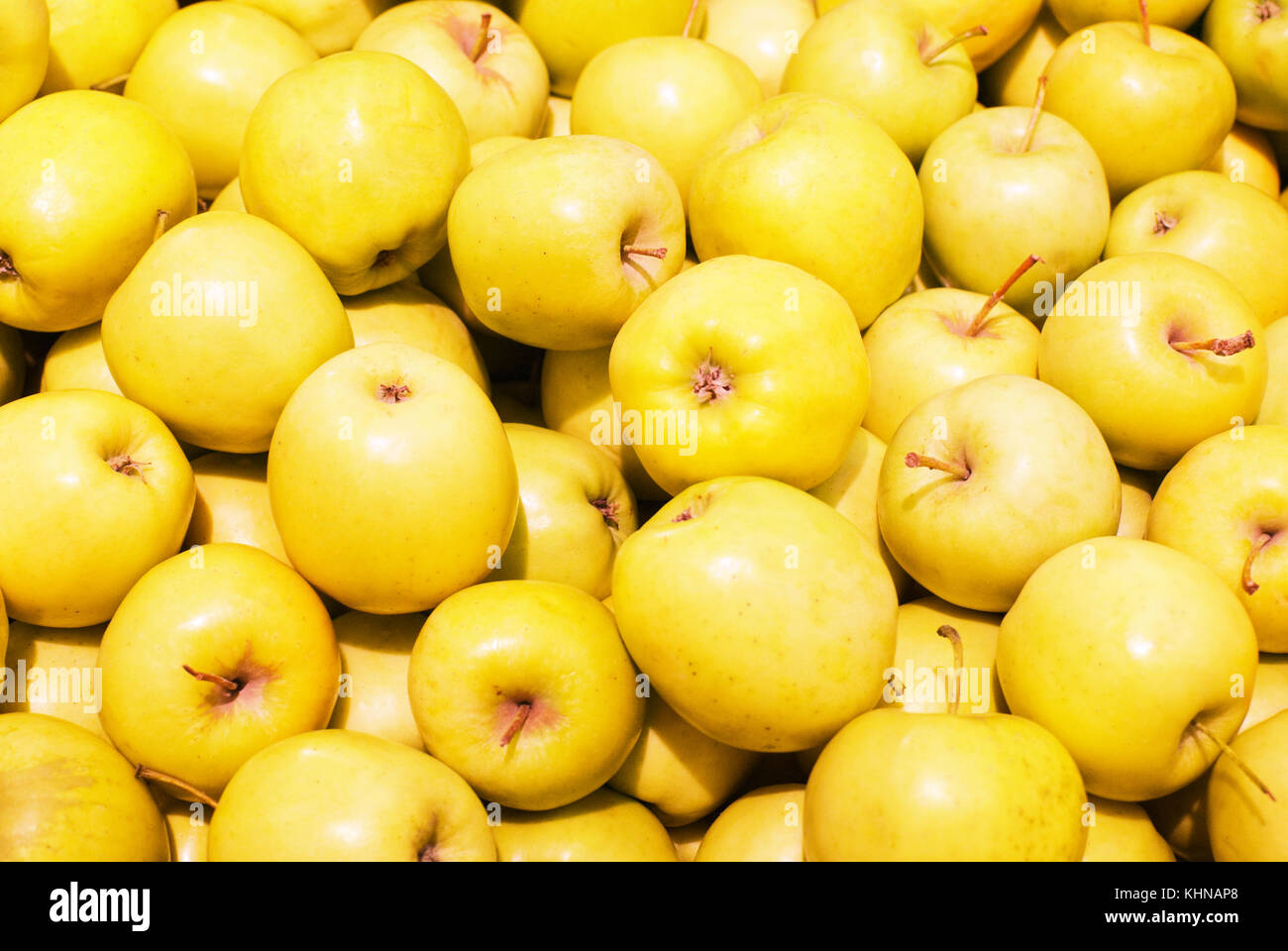Background of green yellow apples Stock Photo - Alamy