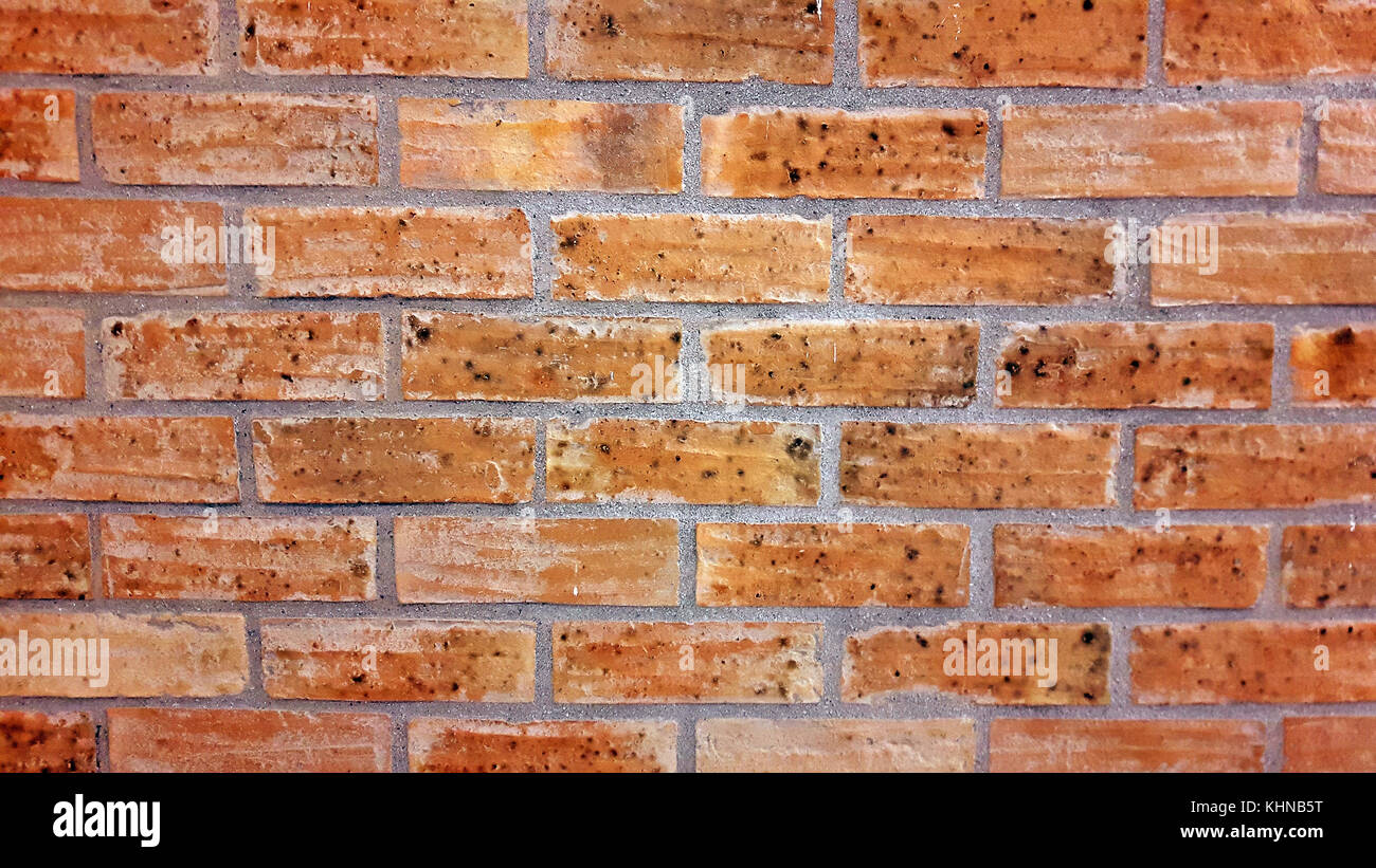 Orange brick wall texture Stock Photo - Alamy