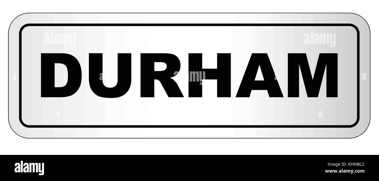 The city of Durham nameplate on a white background Stock Vector Image ...