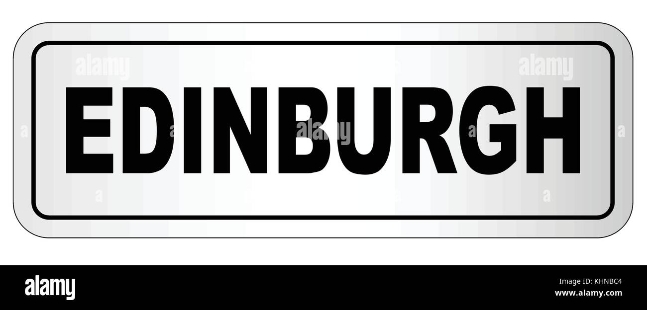 The city of Edinburgh nameplate on a white background Stock Vector ...