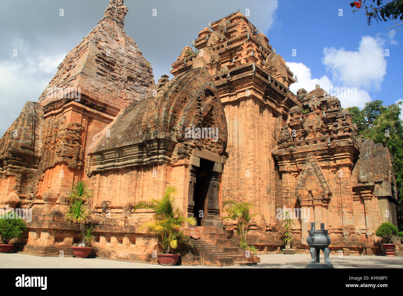 Brick cham towers in Nha Tranf, Vietnam Stock Photo - Alamy