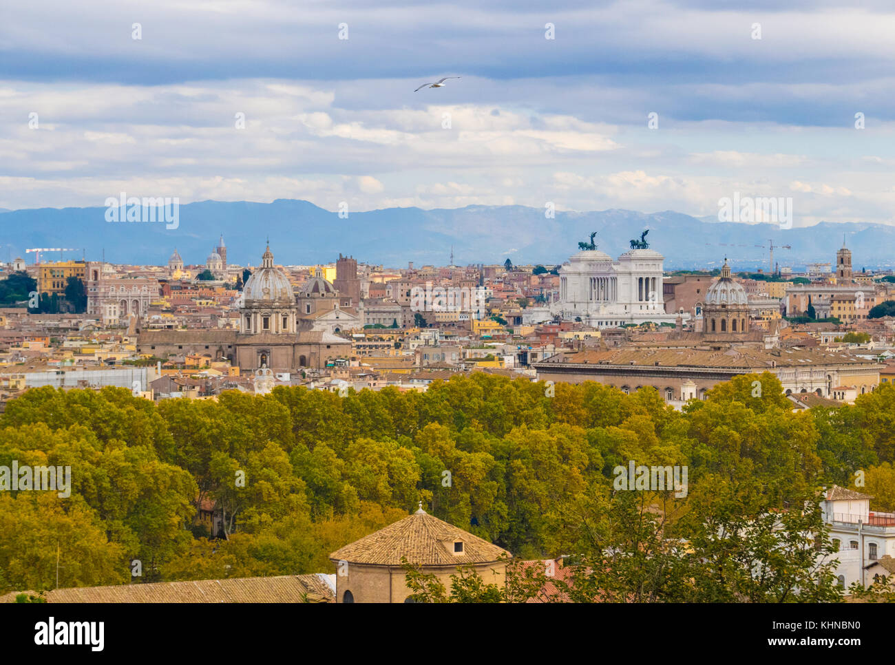 Rome (Italy) - From the Janiculum hill and terrace Stock Photo - Alamy
