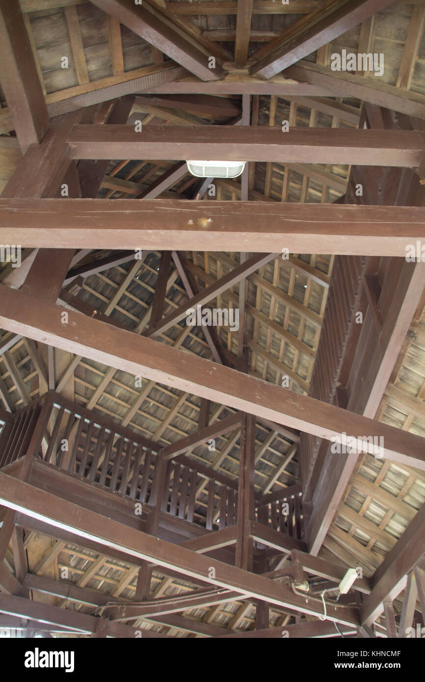 Shot wooden ceiling structure hi-res stock photography and images - Alamy