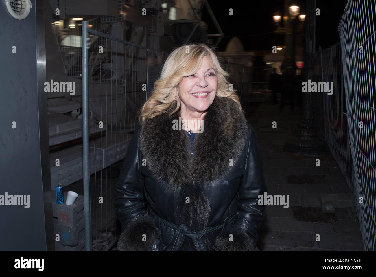 The singer Nicoletta arrives at the inauguration of the big wheel of ...