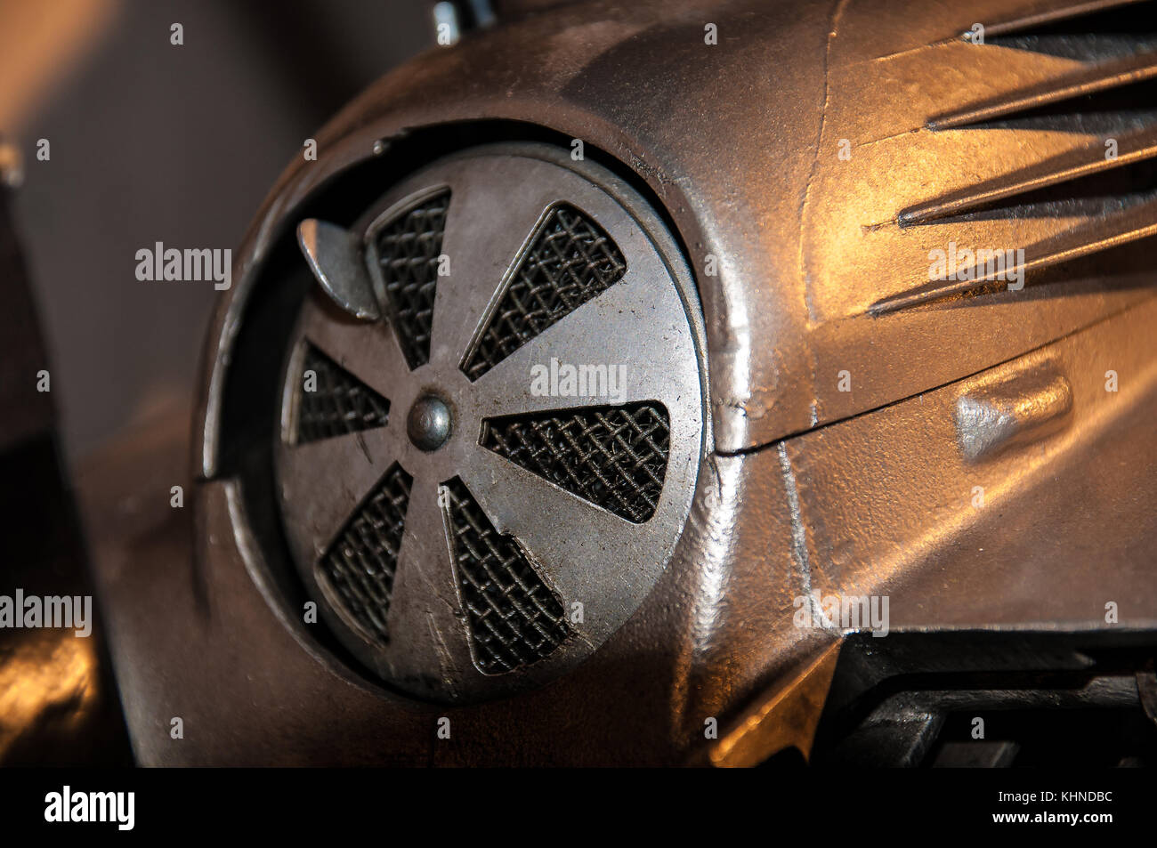 detailed shots of parts and components of an old retro motorcycle ...