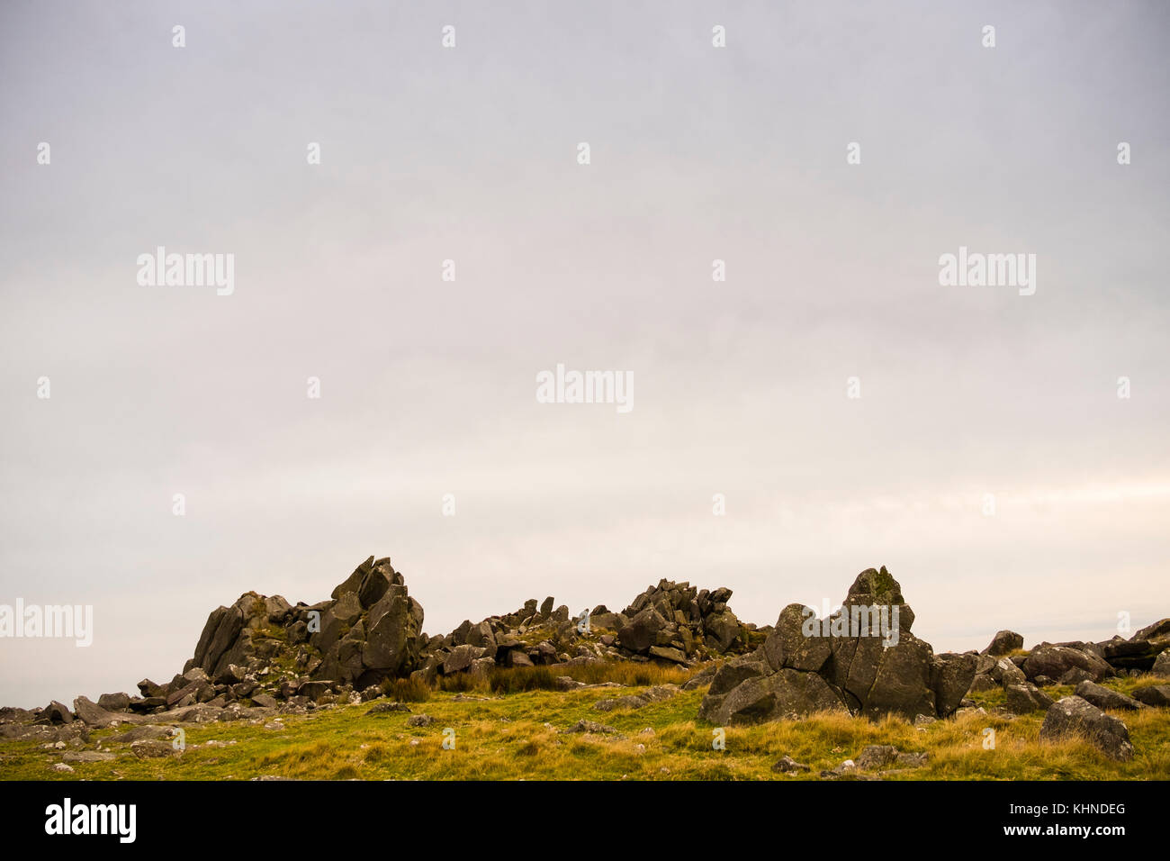 Megalithic landscapes in the UK: The jagged outlines of the Carn Menyn ...