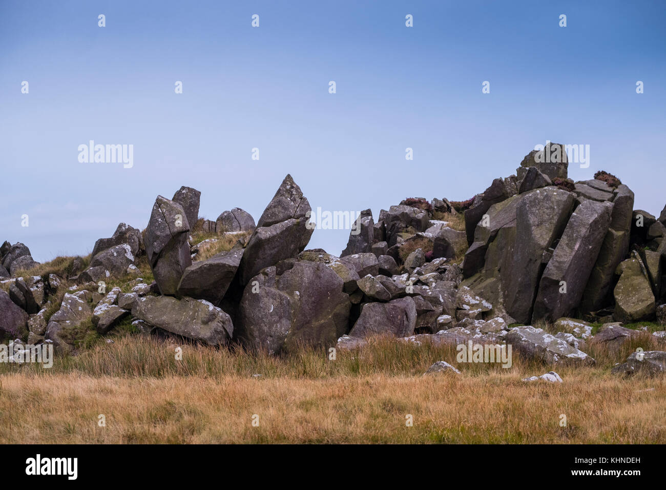 Megalithic landscapes in the UK: The jagged outlines of the Carn Menyn ...