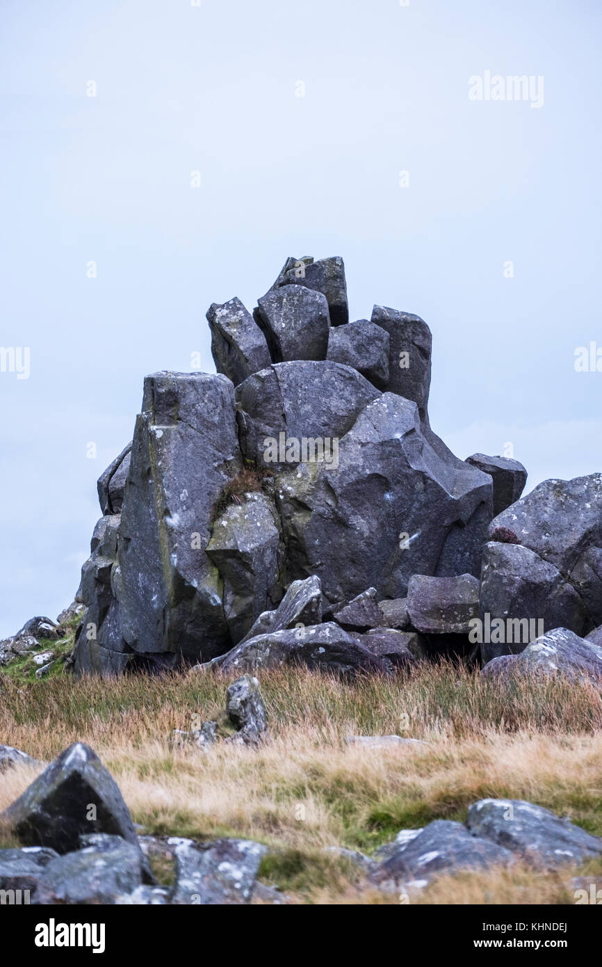 Megalithic landscapes in the UK: The jagged outlines of the Carn Menyn ...