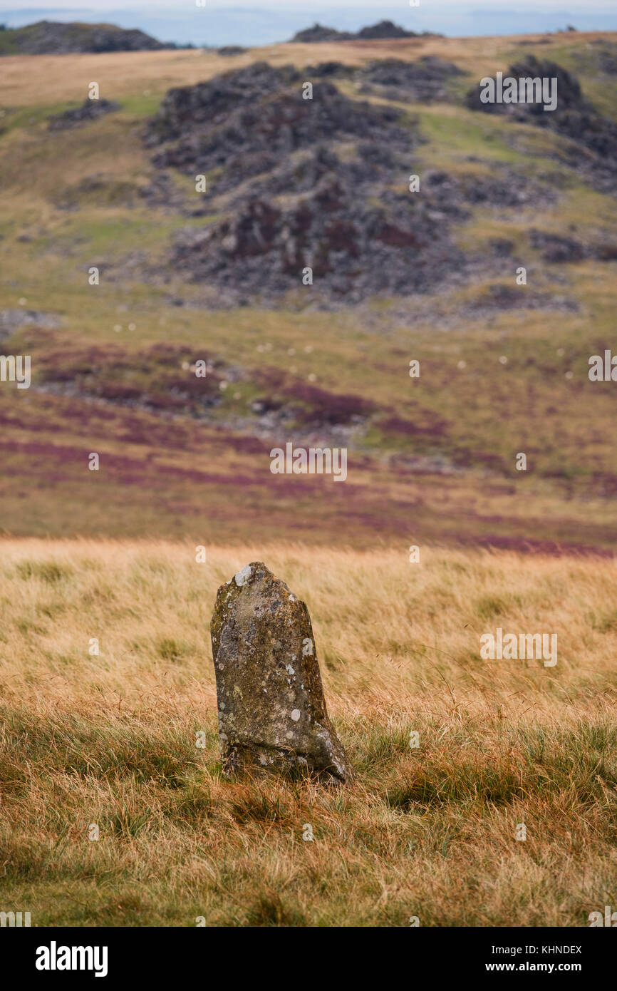 Megalithic landscapes in the UK: Bedd Arthur stone circle , looking ...