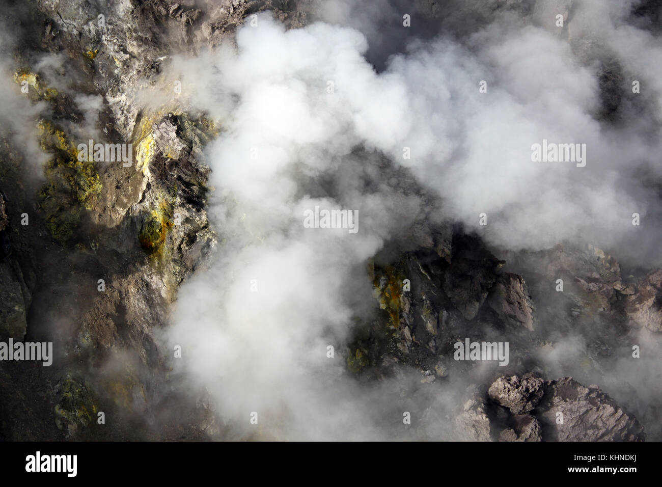 Inside crater of volcano Merapi in Jawa, Indonesia Stock Photo - Alamy