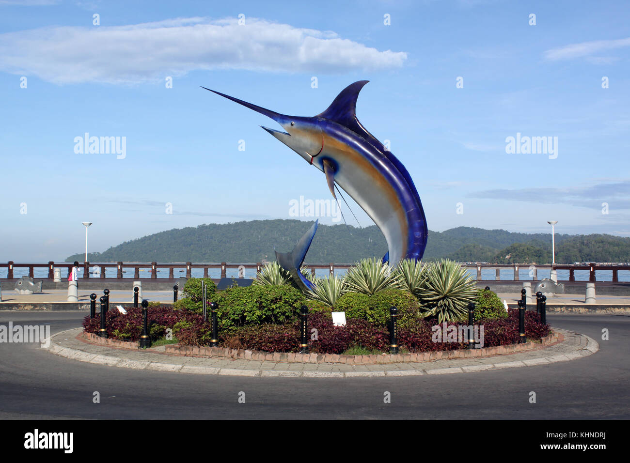 Big fish on the coast in Kota Kinabalu, Borneo, Malaysia Stock Photo ...
