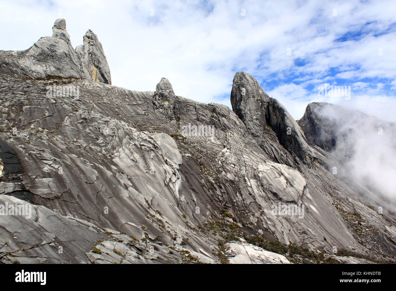 Rocks on the top of mount Kinabalu in Sabah, Borneo, Malaysia Stock ...