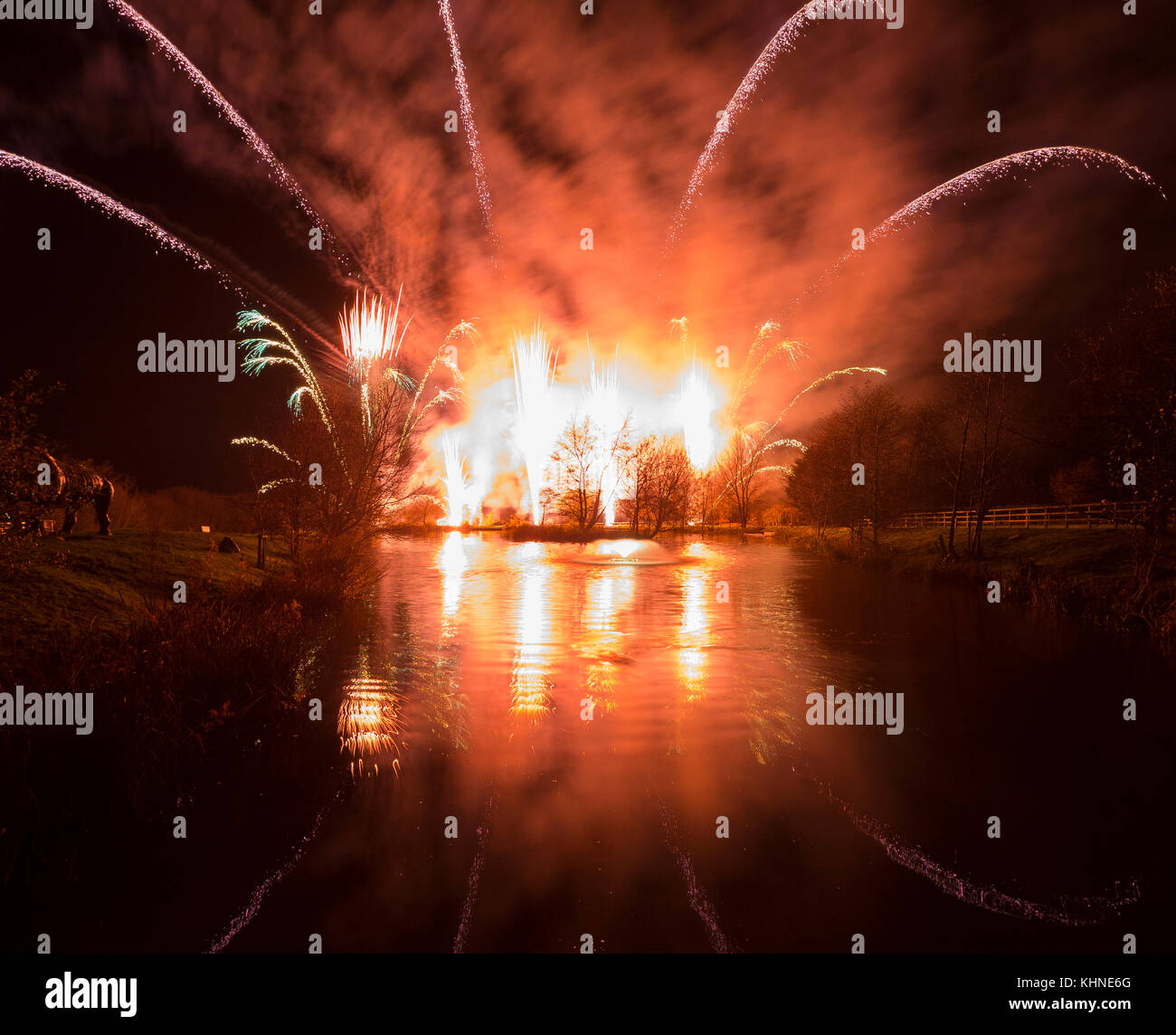 Spectacular Firework Display in Lancashire, England Stock Photo - Alamy