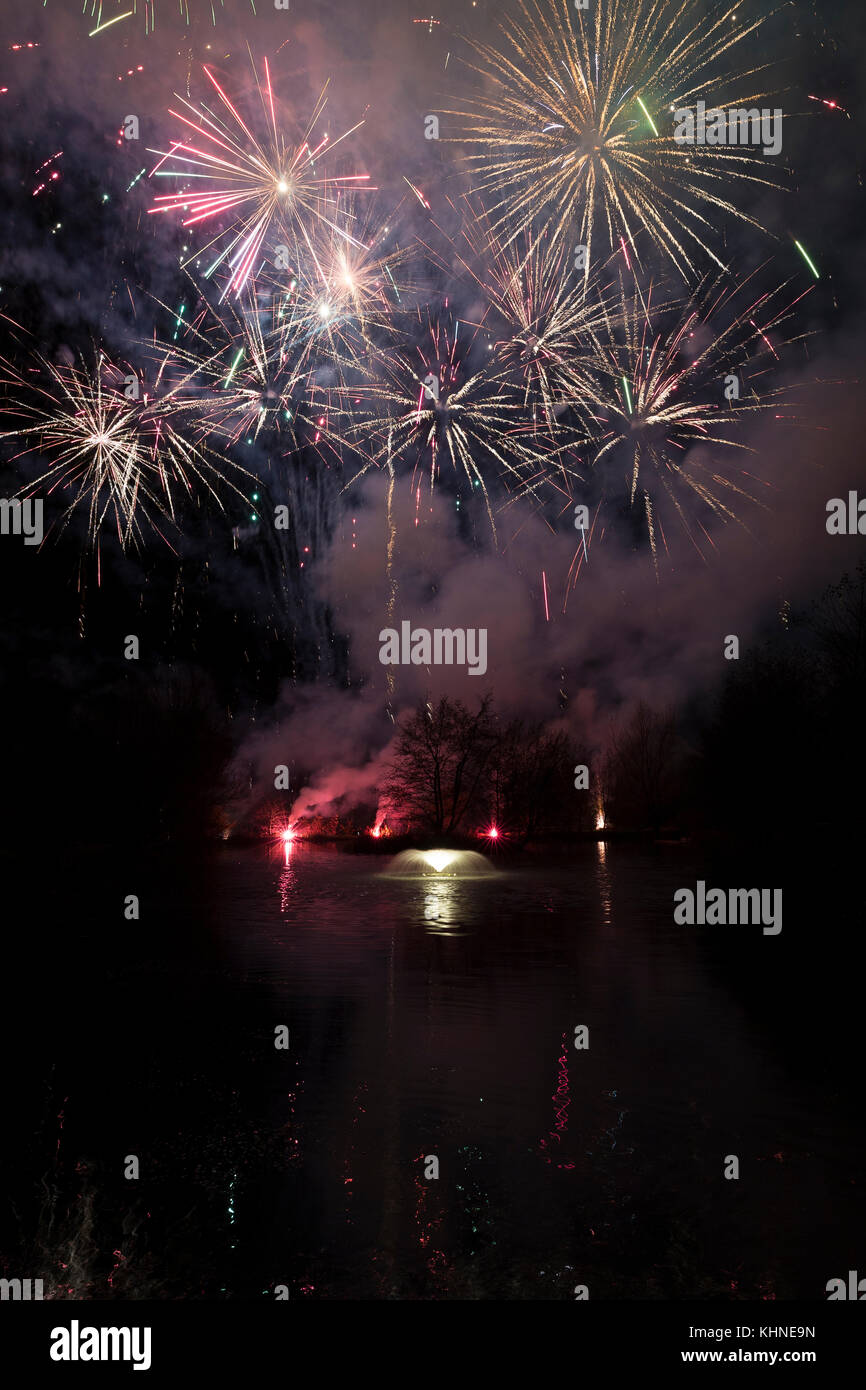 Spectacular Firework Display in Lancashire, England Stock Photo - Alamy