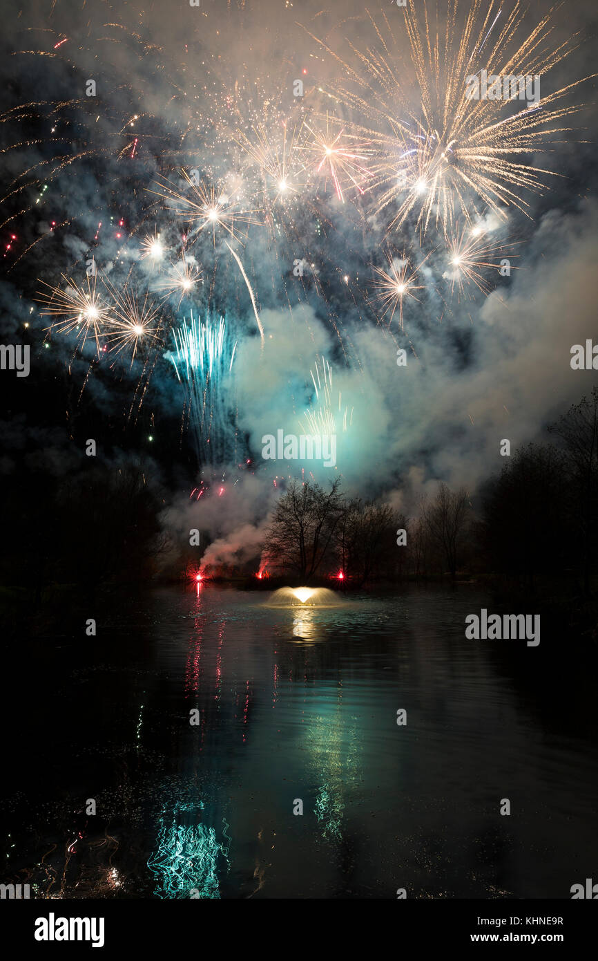 Spectacular Firework Display in Lancashire, England Stock Photo - Alamy