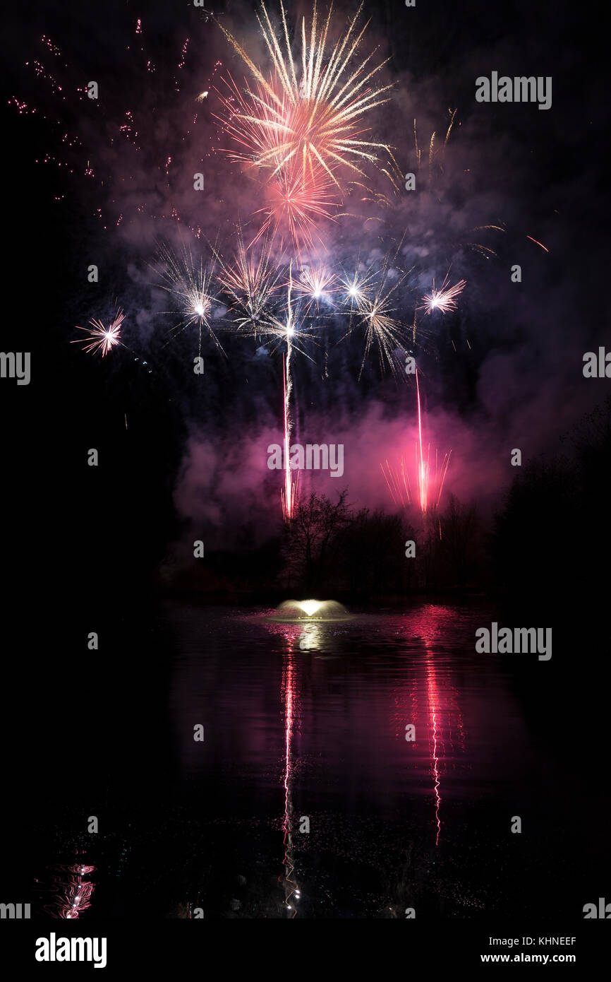 Spectacular Firework Display in Lancashire, England Stock Photo - Alamy