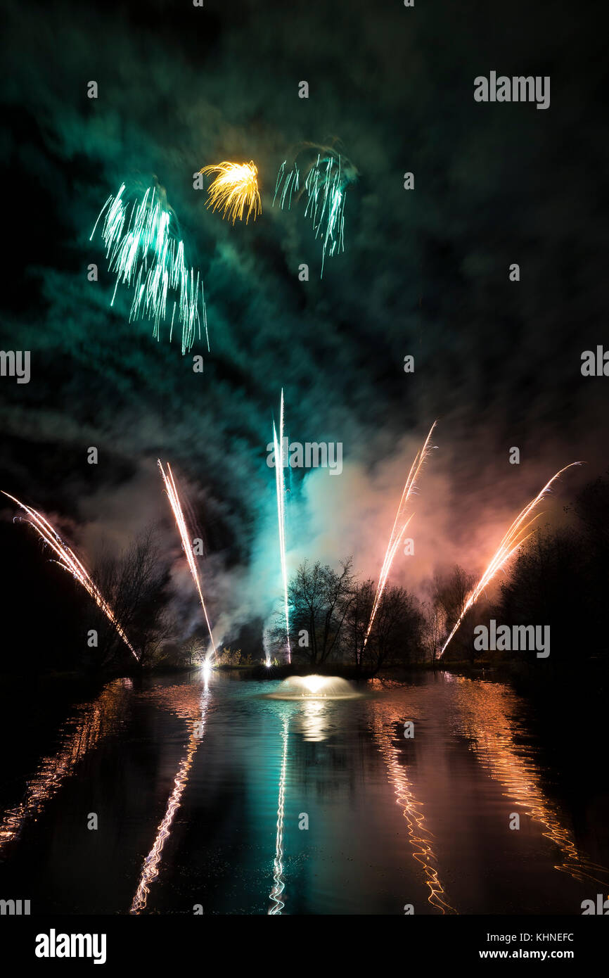 Spectacular Firework Display in Lancashire, England Stock Photo - Alamy