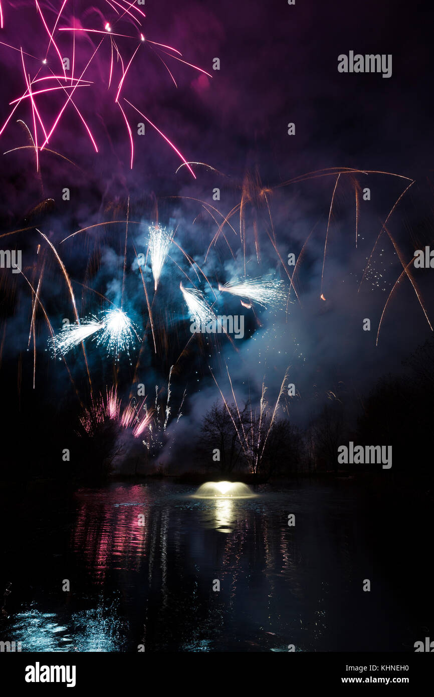 Spectacular Firework Display in Lancashire, England Stock Photo - Alamy