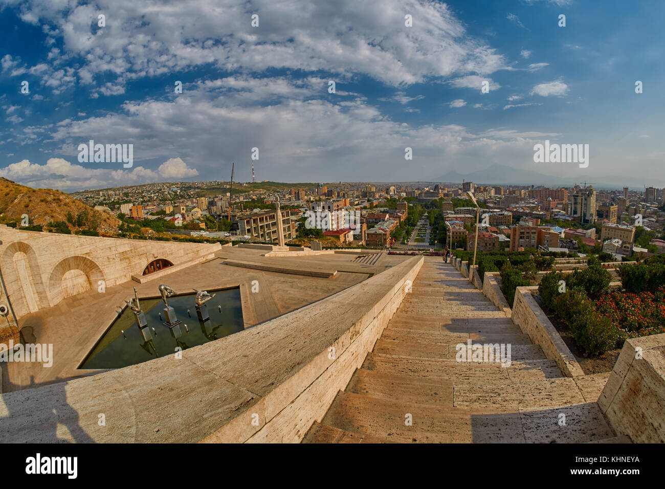 Cascade Staircase on a Hill in Erevan, the capital of Armenia Stock ...