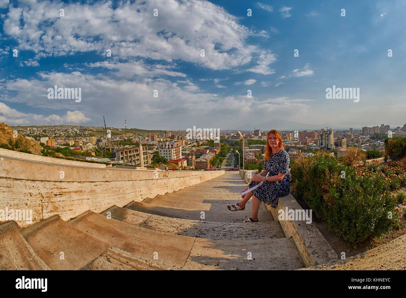 Cascade Staircase on a Hill in Erevan, the capital of Armenia Stock ...