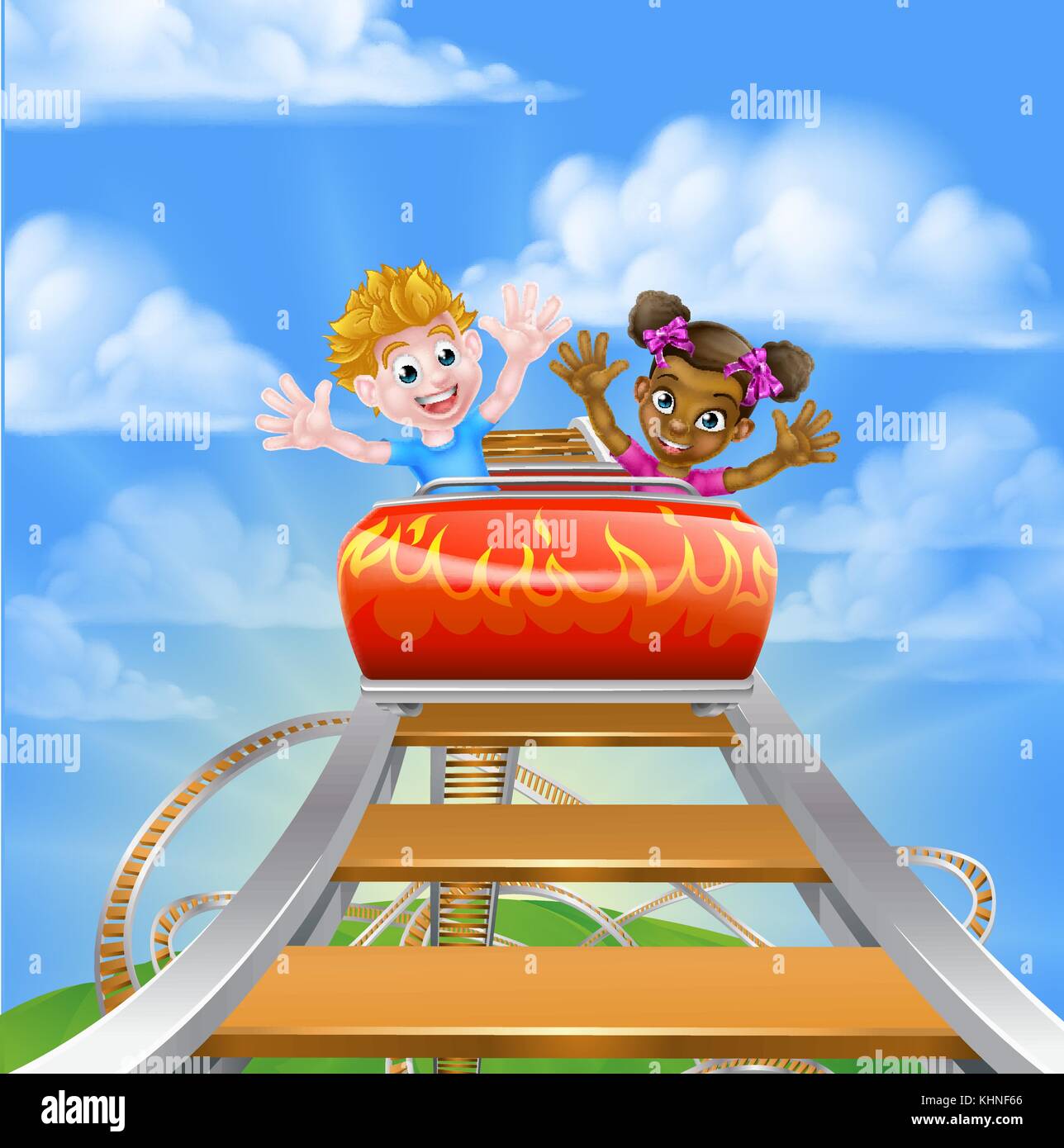 Child roller coaster hi-res stock photography and images - Alamy