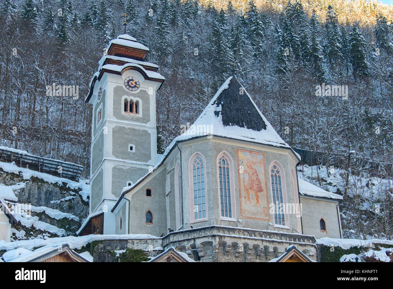 Catholic Church in Hallstatt, Austria Stock Photo - Alamy