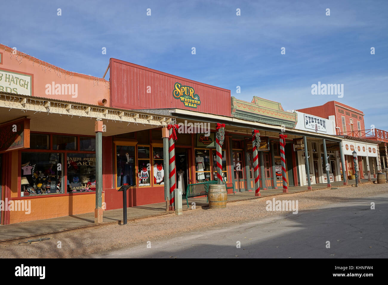 December 9, 2015, Tombstone,USA: historic buildings turned into shops ...