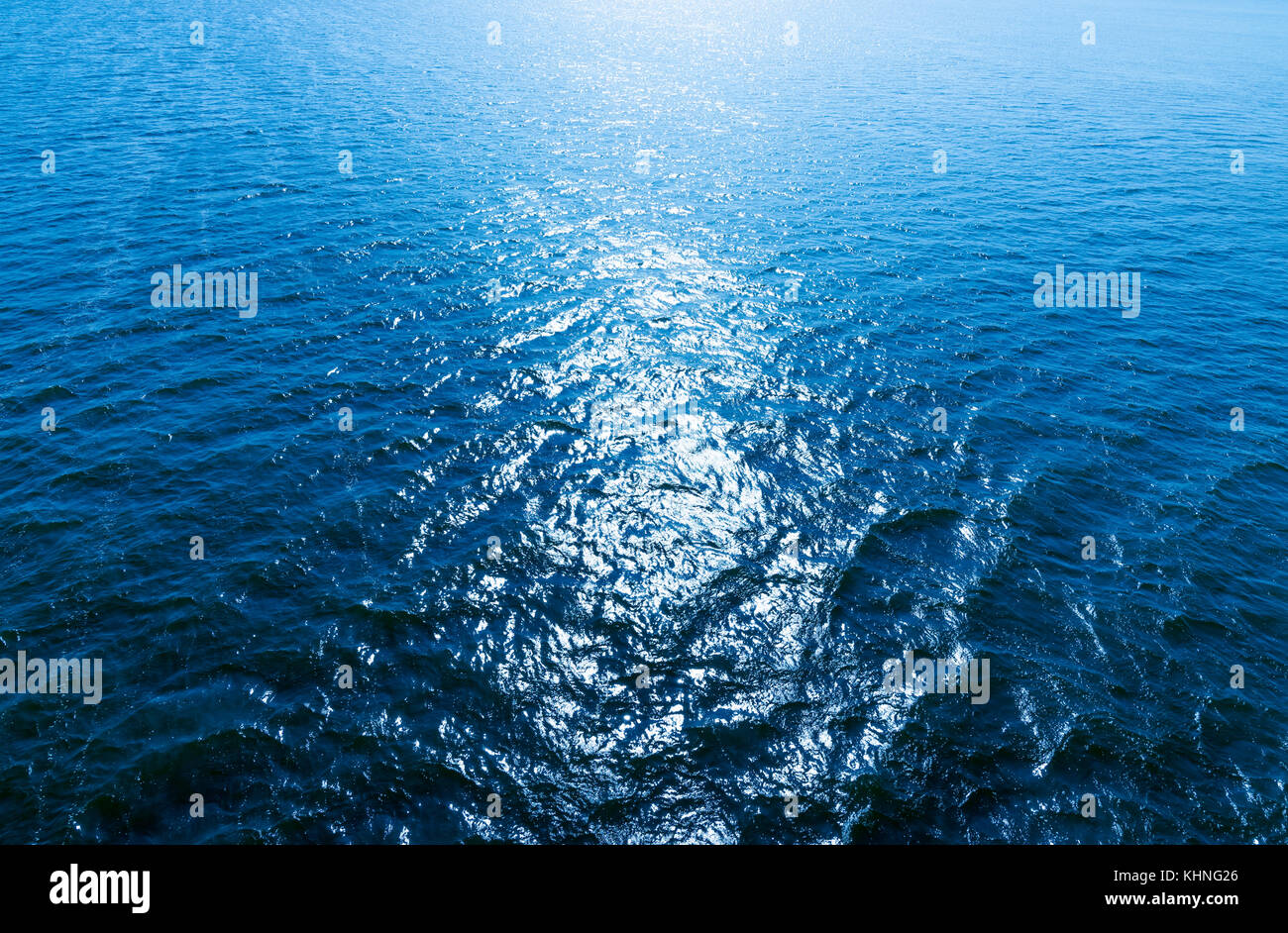 aerial view to water with reflections Stock Photo - Alamy