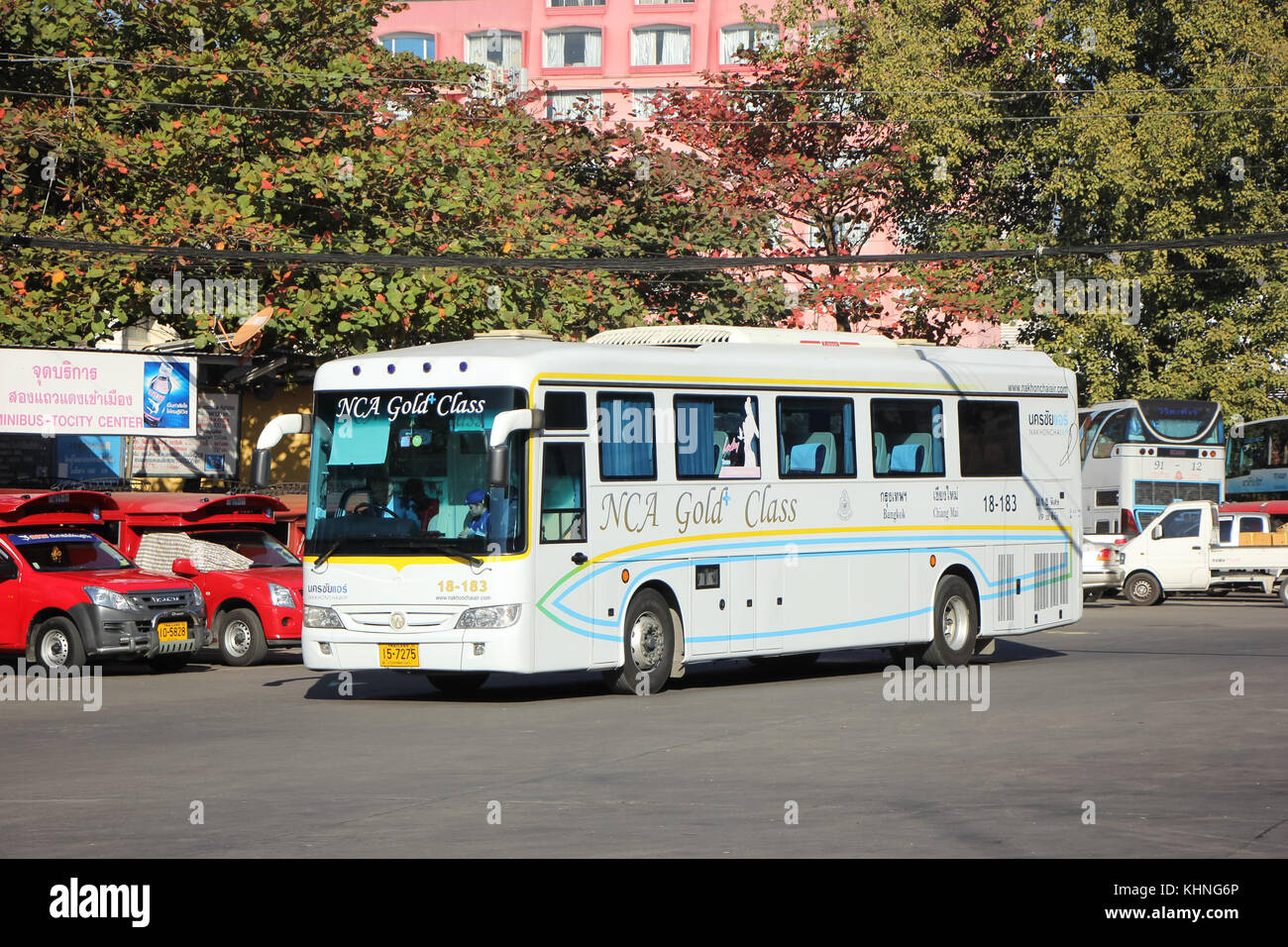 CHIANGMAI, THAILAND -JANUARY 23 2016: Mercedes benz bus of Nakhonchai ...