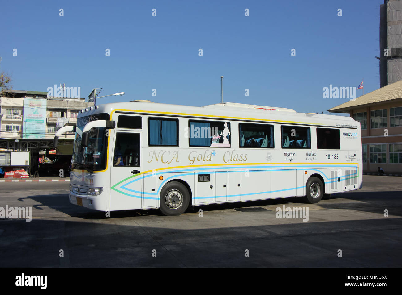 CHIANGMAI, THAILAND -JANUARY 23 2016: Mercedes benz bus of Nakhonchai ...